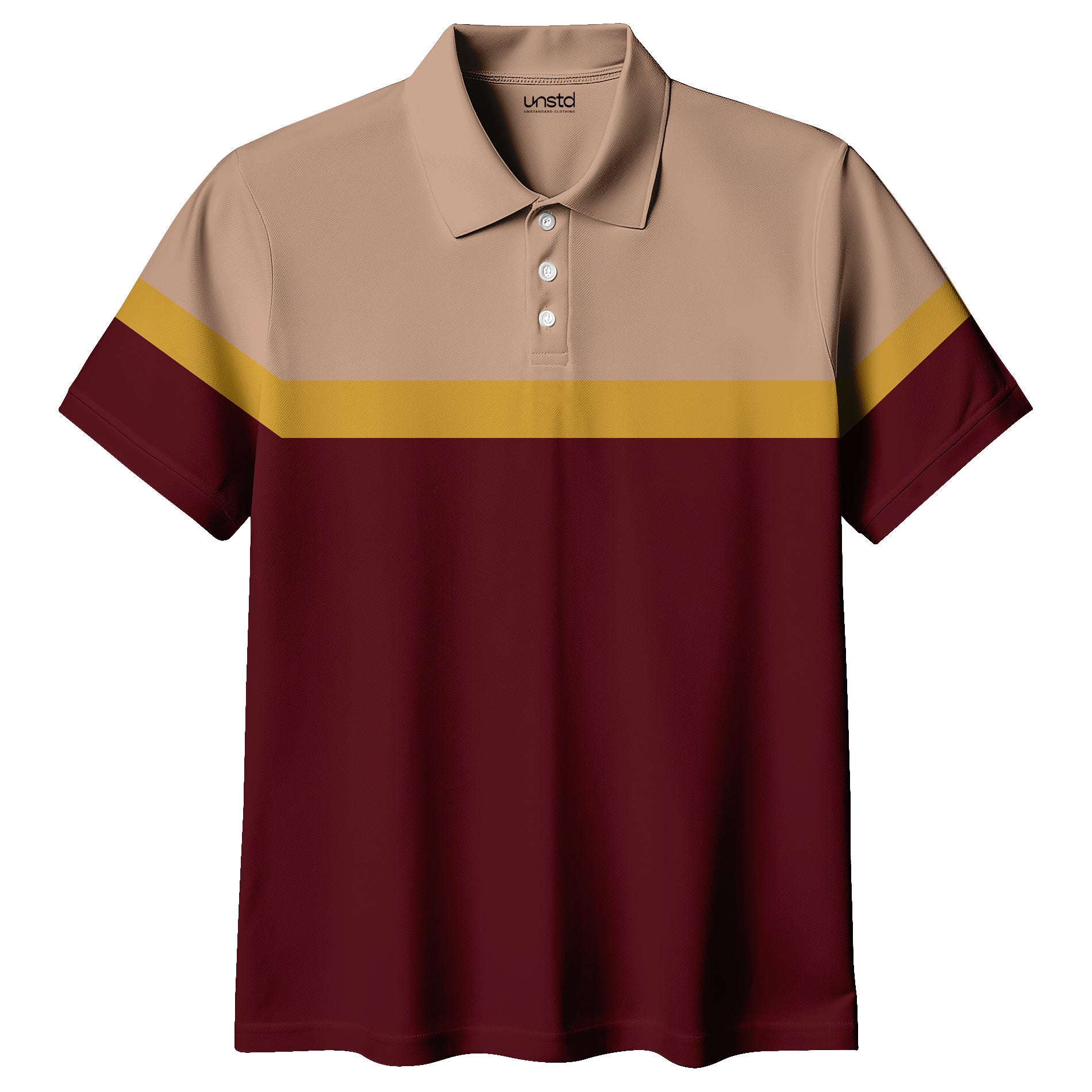 Maroon Multicolor Premium Polo T-shirt – Unstandard clothing